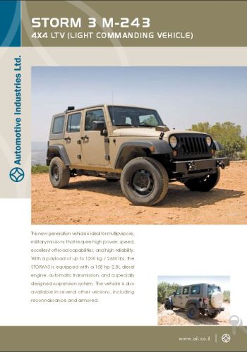 Ail Storm 3 M-243 4×4 LTV 2014 IL-ENG pdf típuslap | automobilia.hu